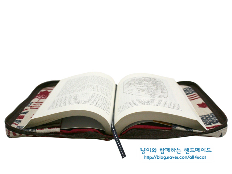 핸드메이드 북커버와 각종 핸드메이드 상품페이지입니다 - 영미국기 지퍼북커버 지퍼북파우치